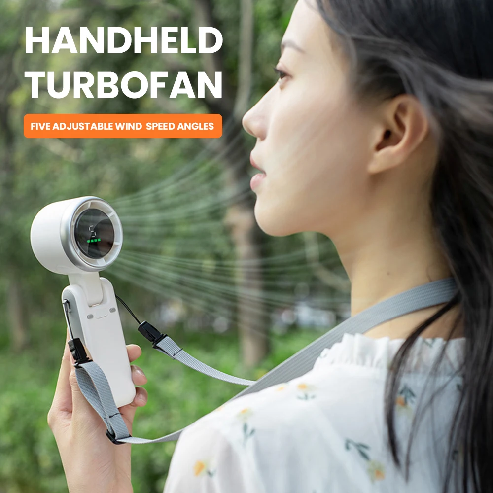 Handheld-Small-Fan-Portable-Neck-Hanging-Fans-5-Speed-USB-Rechargeable ...