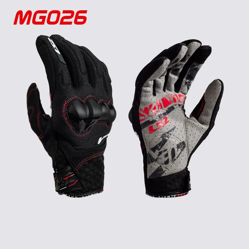 2023-100-Original-LS2-MG026-Chaki-Summer-Breathabe-Motorcycle-Gloves-Black-Men-Women-Motorbike ...