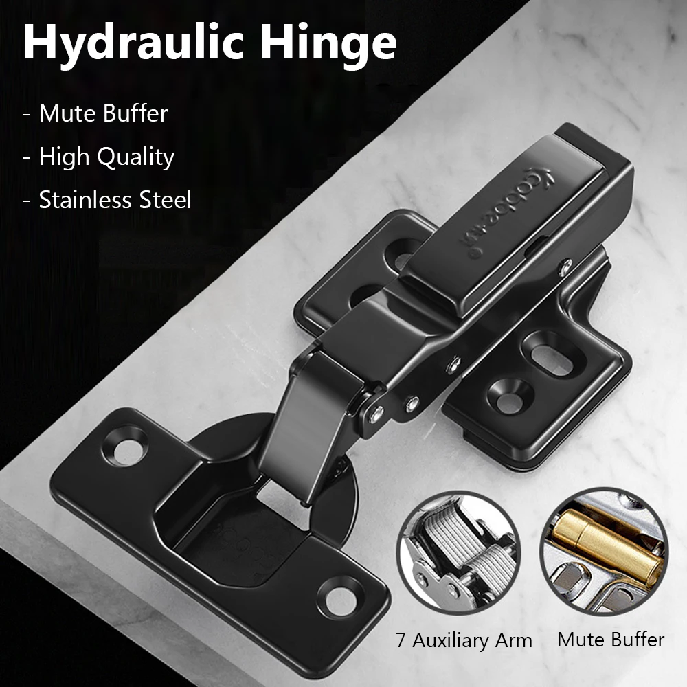 Stainless-Steel-Hydraulic-Hinges-Damper-Buffer-Soft-Close-Home-Kitchen ...