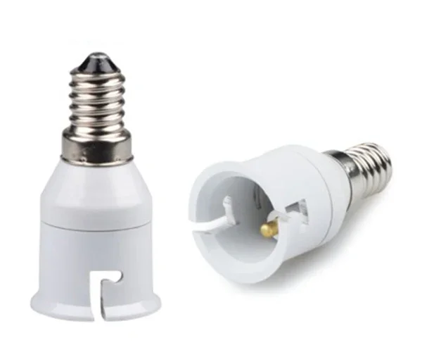 2pcs E14 to B22 Light Socket adapter CE Rohs EU LED CFL Chandelier E14 ...