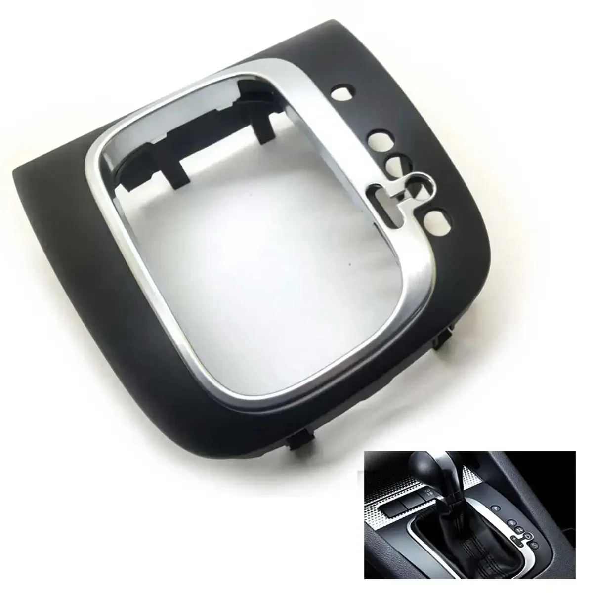 DSG shift Base Frame Replacement with silver Frame Matte black For VW ...