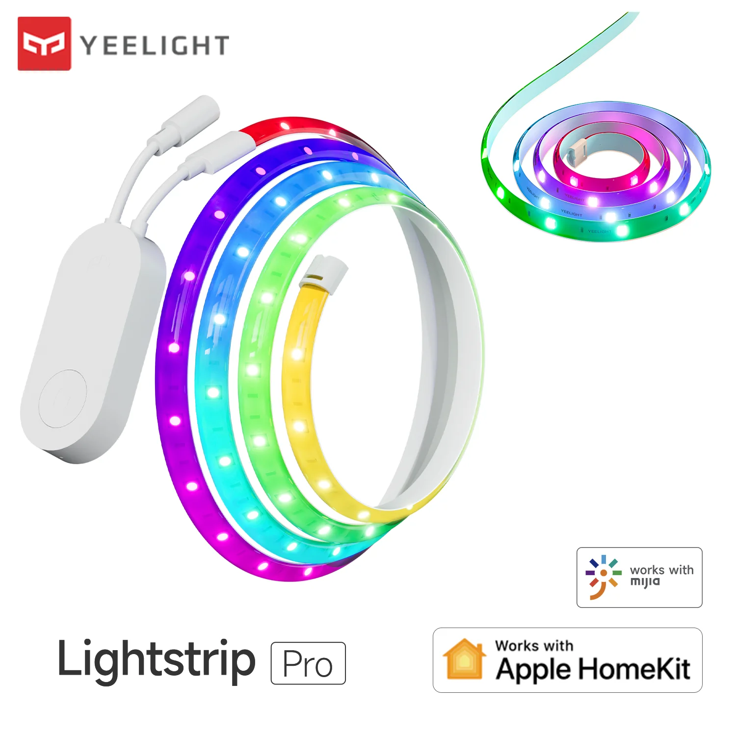 Yeelight led lightstrip pro camaleão smartcolor ambilight rgb yldd005 luz tira trabalho com ...