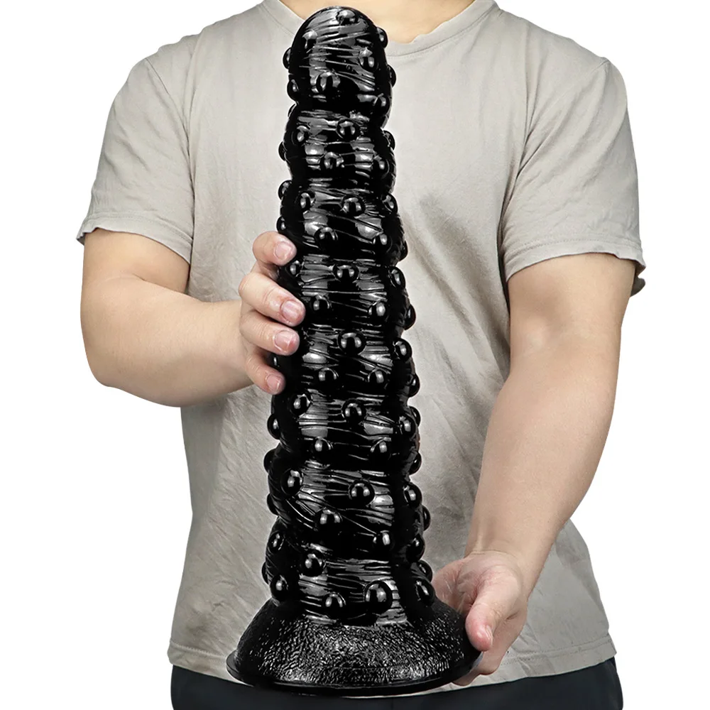 38-5-10CM-Huge-Monster-Dildo-Realistic-Black-Animal-Penis-with-Suction ...