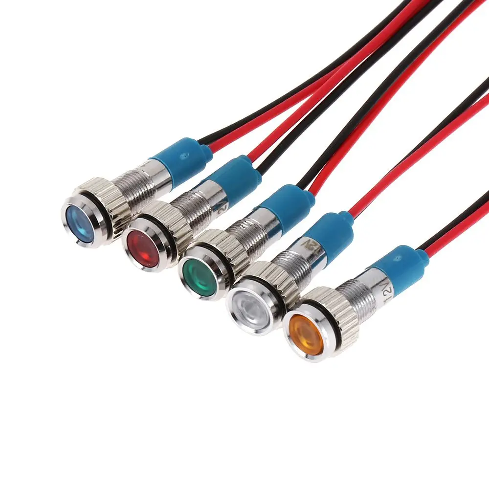 1Pc LED Metal Indicator Light 3V 5V 6V 9V 12V 24V 220V 6mm Pilot ...