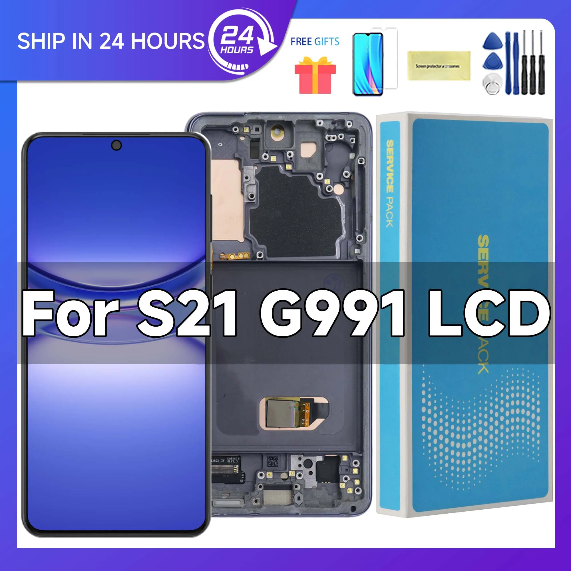 Ori / AMOLED / TFT 6.2''For Samsung S21 5G G991 G991B G991W G991U LCD ...
