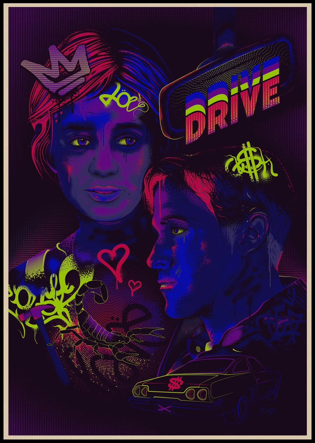 Drive Movie Poster Neon