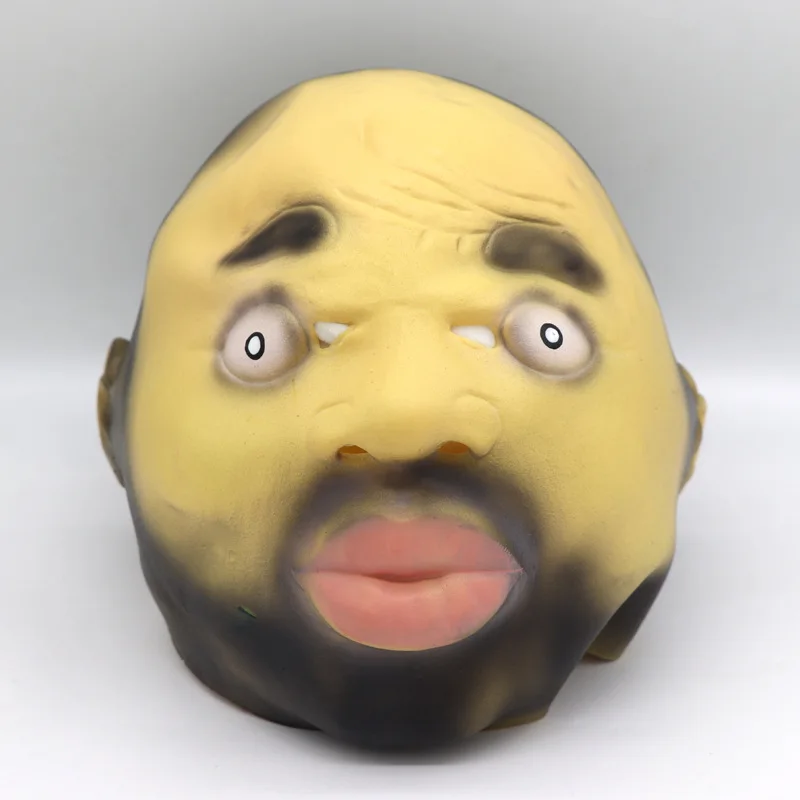 Big-Head-with-Beard-Mask-Funny-Black-Mask-Masquerade-Ball-Spoof-Latex ...