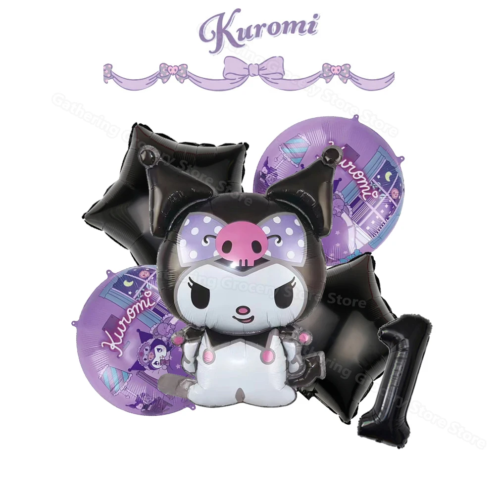 1 juego de globos Kuromi, suministros para fiestas, globo de aluminio ...