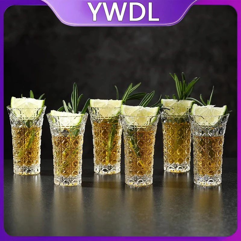 Retro Style Shot Glass Cup Set Wine Glass Cup Vodka Whiskey Party ...