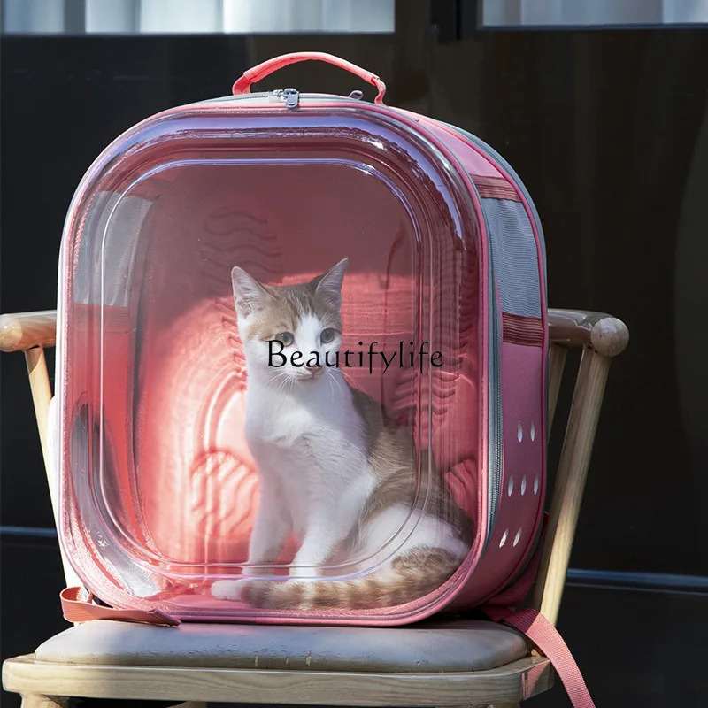 Haustier-transparente-Tasche-Katze-tragbare-Rucksack-Rucksack-Multi ...