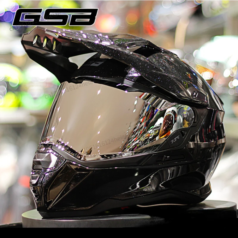 Gsb Motorcycle Helmet Rally Helmet Off-road Helmet Double Lens Anti-fog Full Helmet Helmet ...