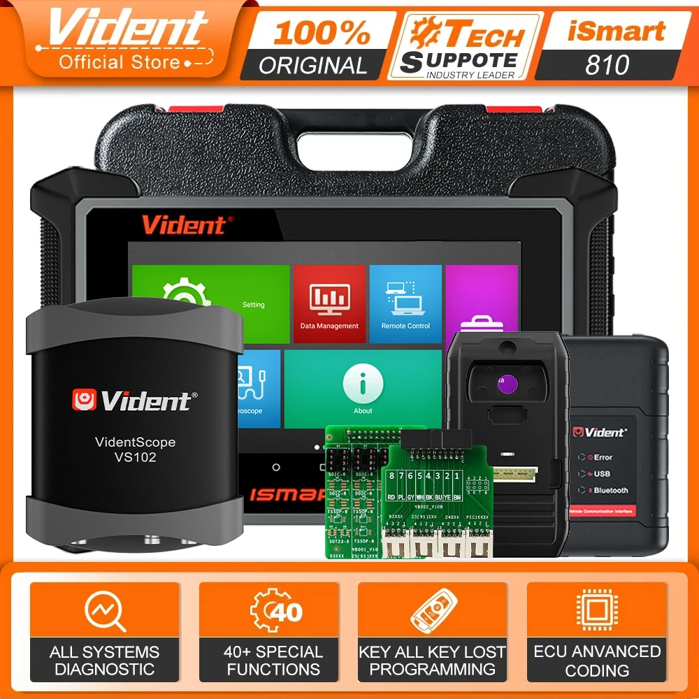 VIDENT ISMART810 Car Diagnostic Scanner with Smart Topology Map ECU ...