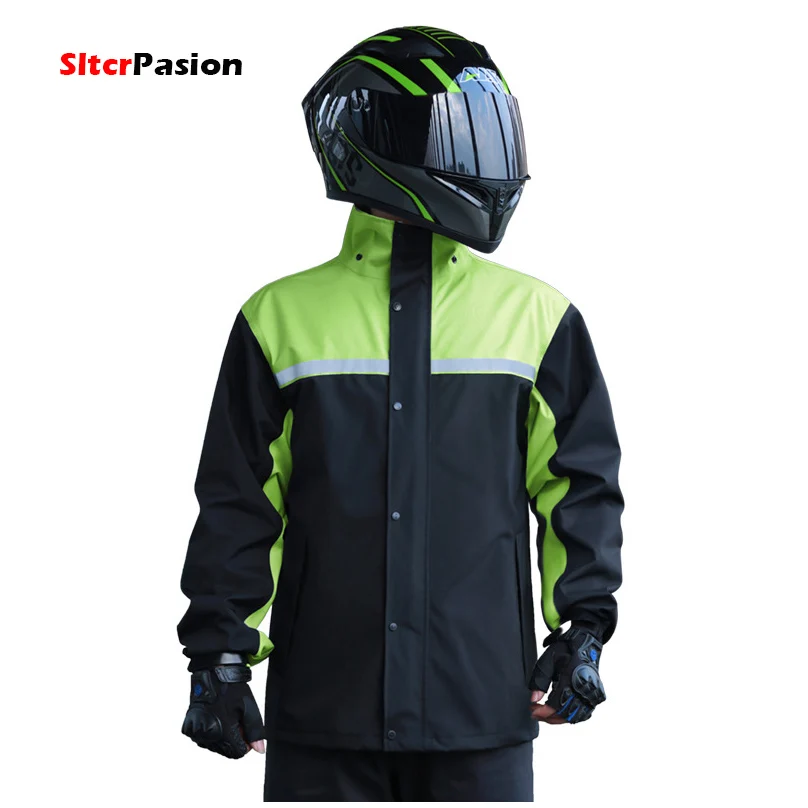 Motorcycle-Raincoat-Rainsuit-Ultra-Thin-Jacket-Pants-Waterproof-Hat ...