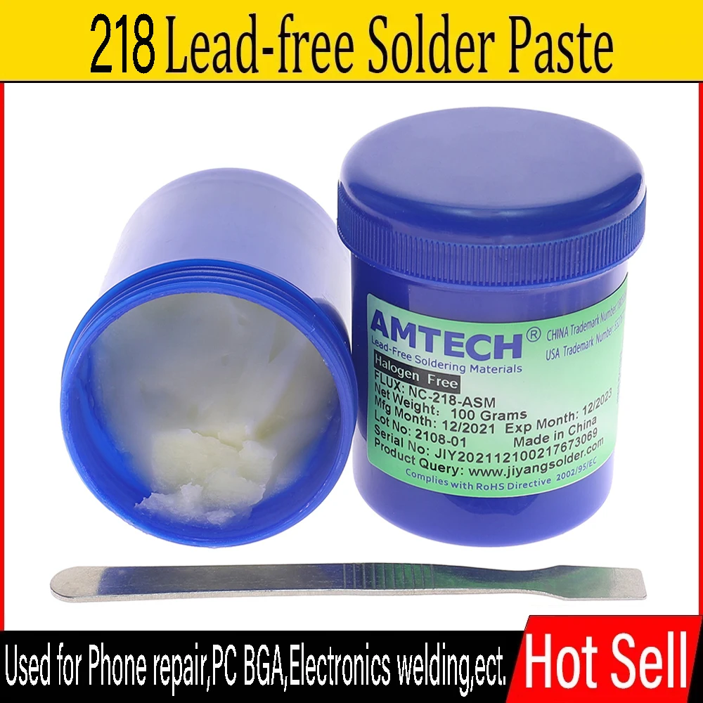 Amtech Nc-218-Ams Kiváló Minőségű Eredeti Forrasztópaszta Hegesztési Fluxus 100 G Ólom Szabad ...
