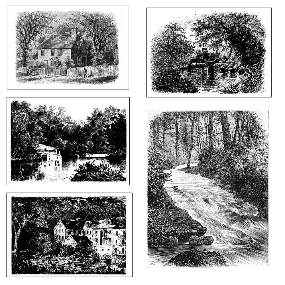 2022-Rural-Natural-Scenery-Clear-Stamp-Transparent-Silicone-Stamp ...