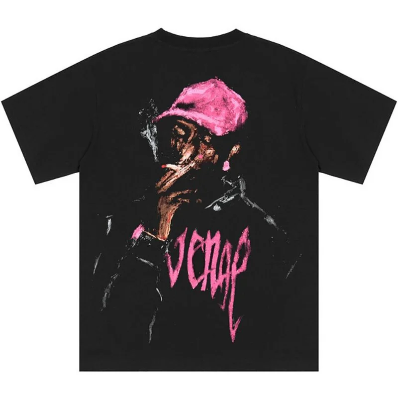 Hip-Hop-Streetwear-T-Shirts-Men-100-Cotton-Oversized-Portrait-Graffiti ...