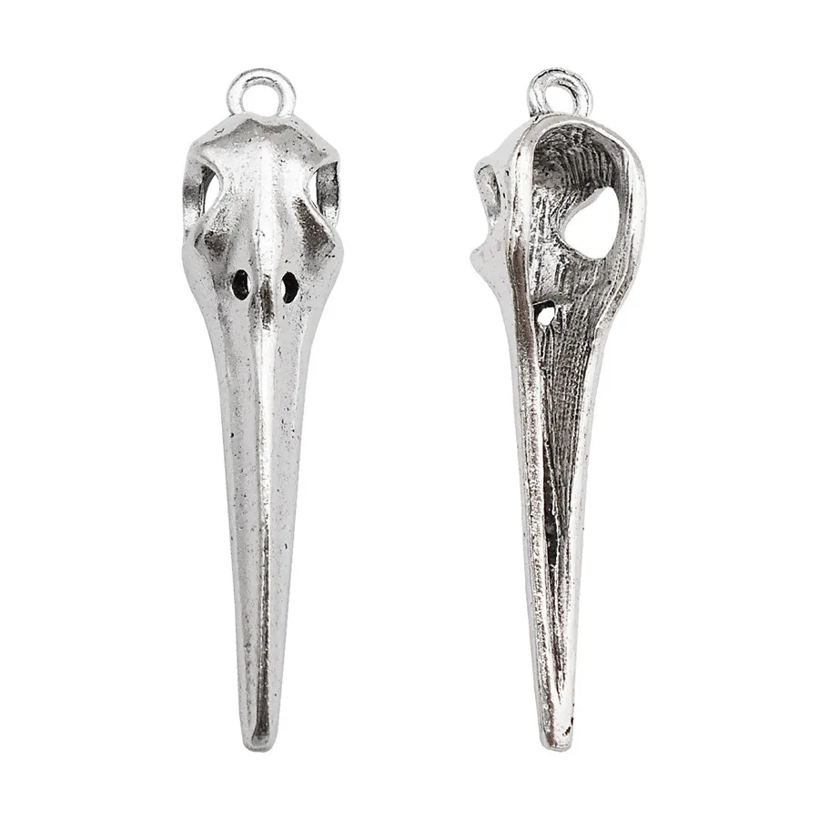 Julie-Wang-10PCS-Sharp-mouthed-Bird-Beak-Charms-Antique-Silver-Color ...