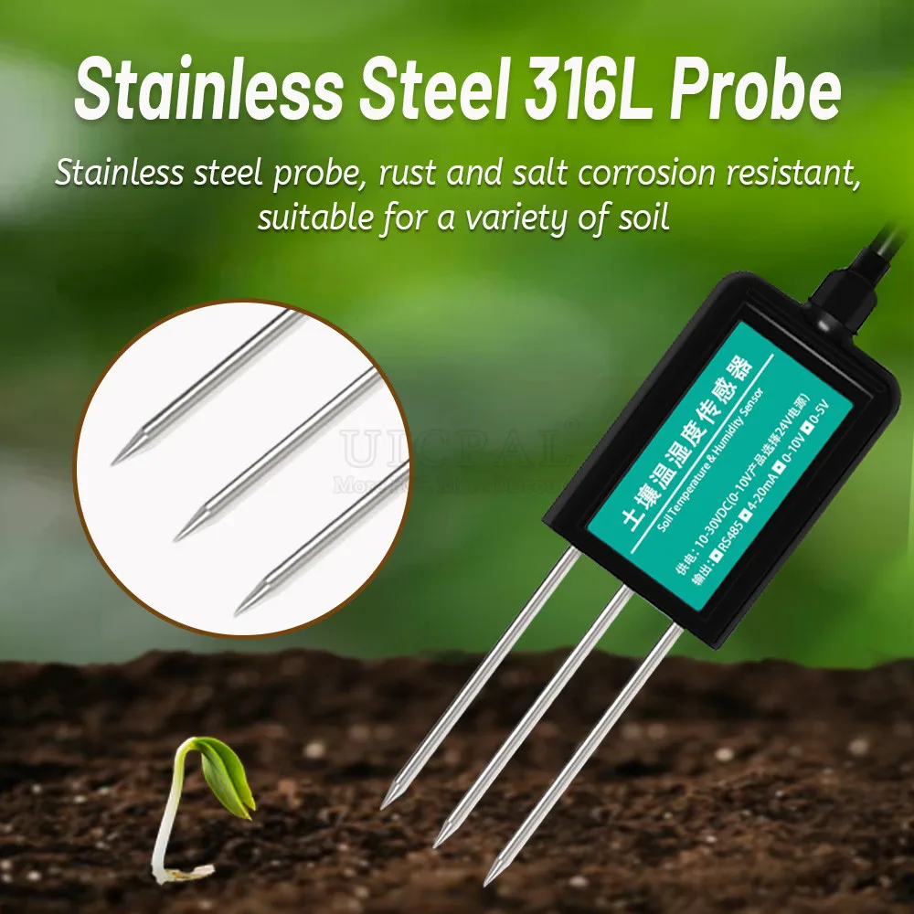 Analog Soil Moisture Detector Sensor RS485 Output 0-5V 0-10V 4-20mA ...
