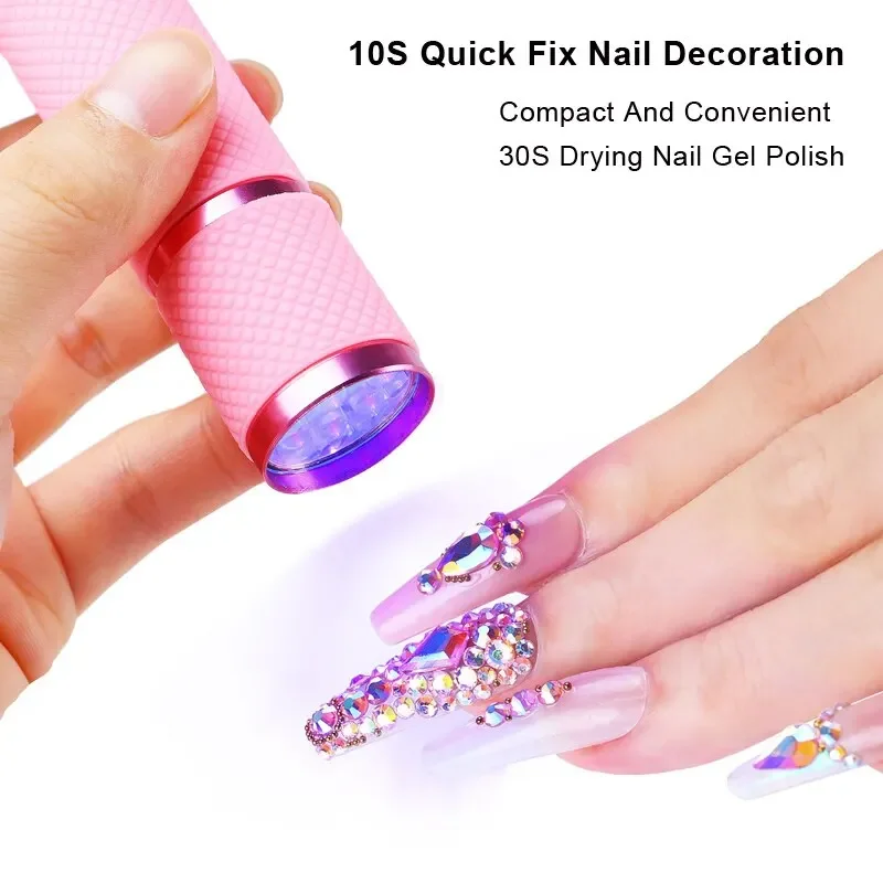 Nail-Dryer-Mini-9-LED-Lights-Flashlight-UV-Lamp-For-Gel-Polish-Portable ...