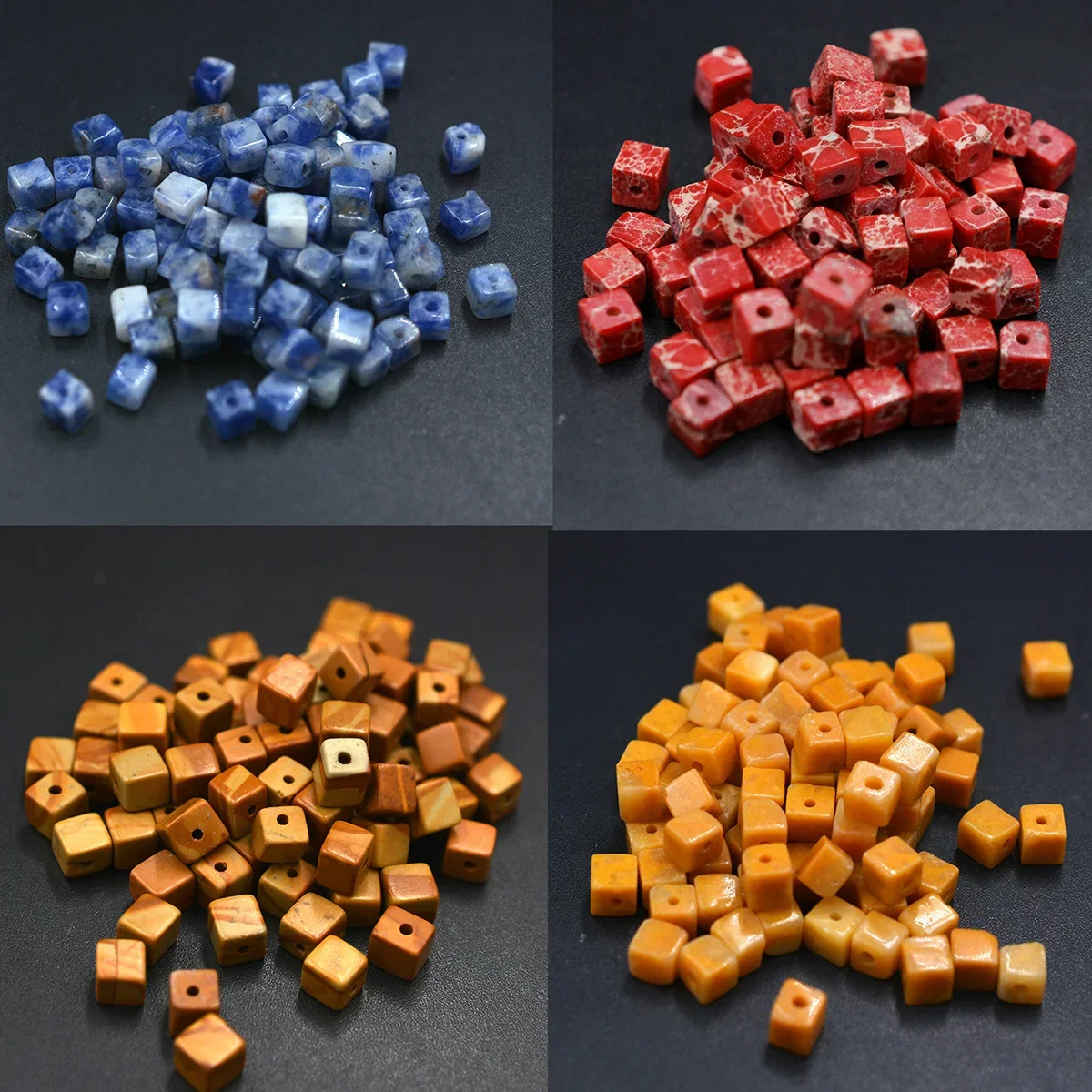 10pcs-Fashion-Colors-4mm-6mm-8mm-Square-Beads-Cube-Natural-Stone-Beads ...