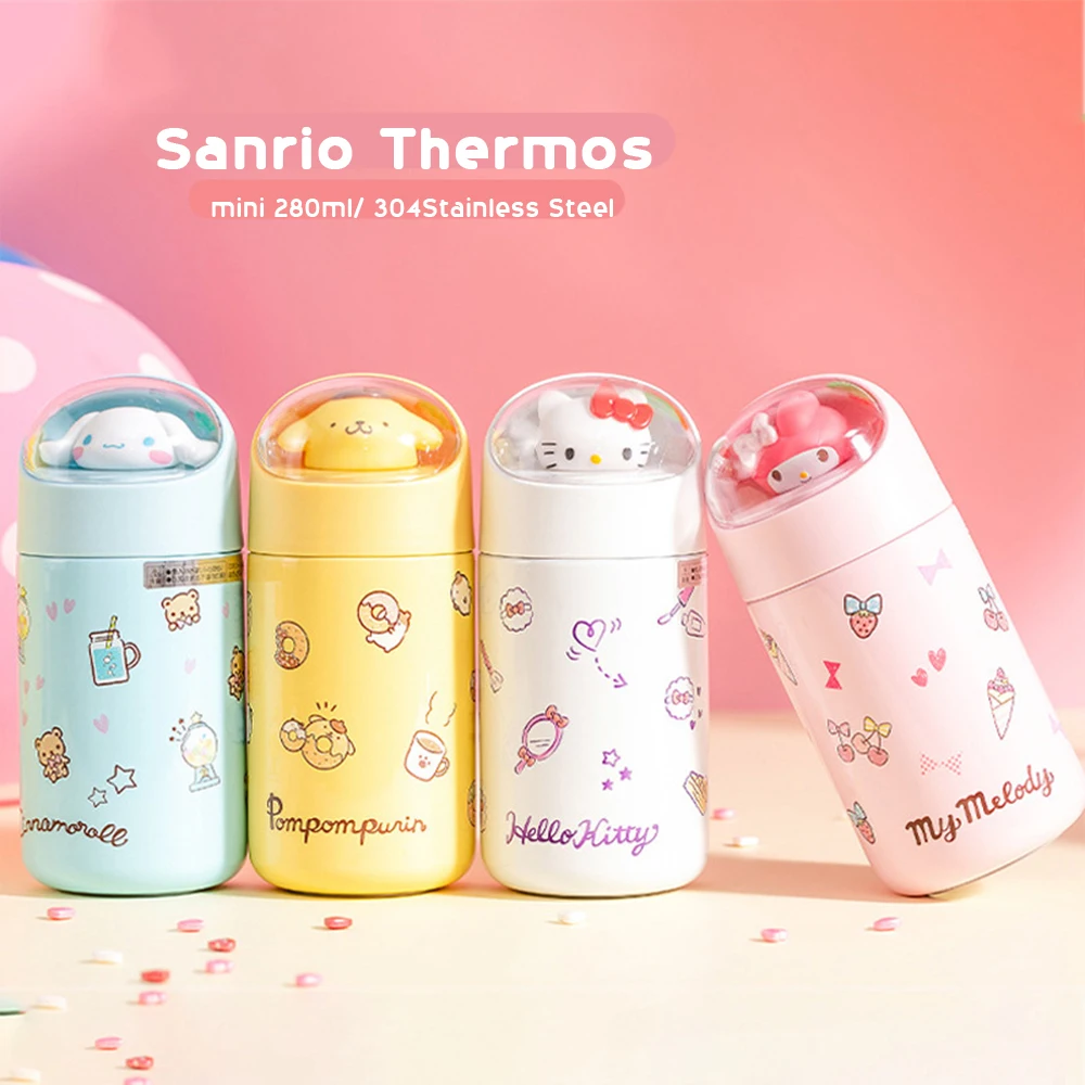 MINISO-Sanrio-termo-Kawaii-de-acero-inoxidable-304-botella-de-agua-de ...