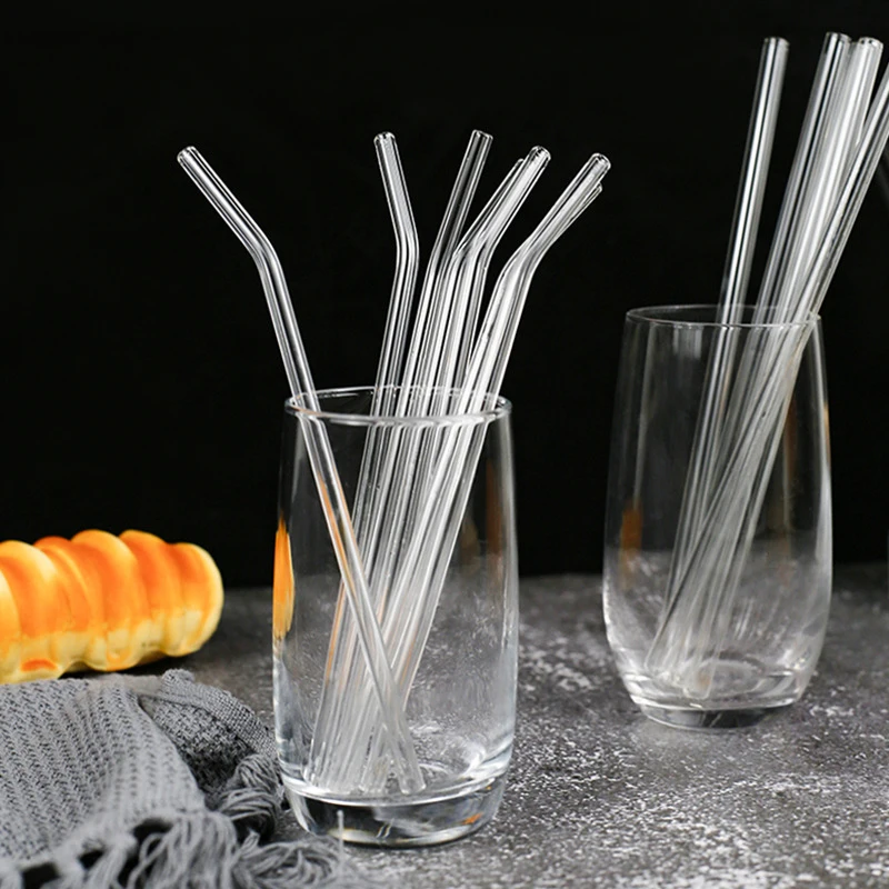 Reusable-High-Borosilicate-Glass-Straws-Eco-Friendly-Drinking-Straw-for ...