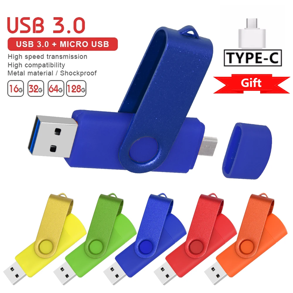 OTG Usb Flash Drive Pendrive 128 Gb Gb 32 64 Gb Gb 8 16 Gb 4 Gb Disco ...