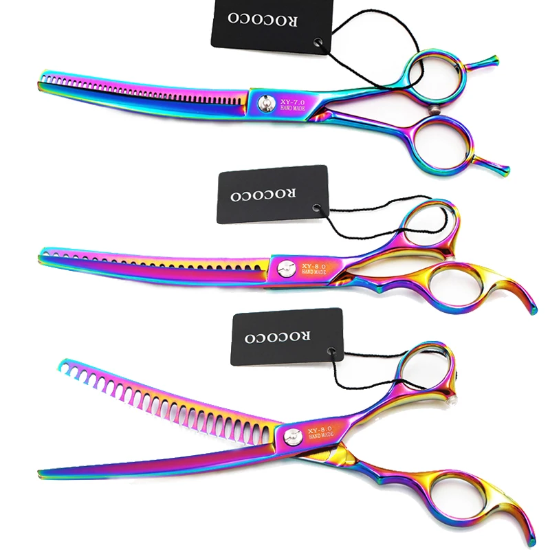 Pet Downward Curved Thinning Scissors Professional Dog Thinning Shears ...