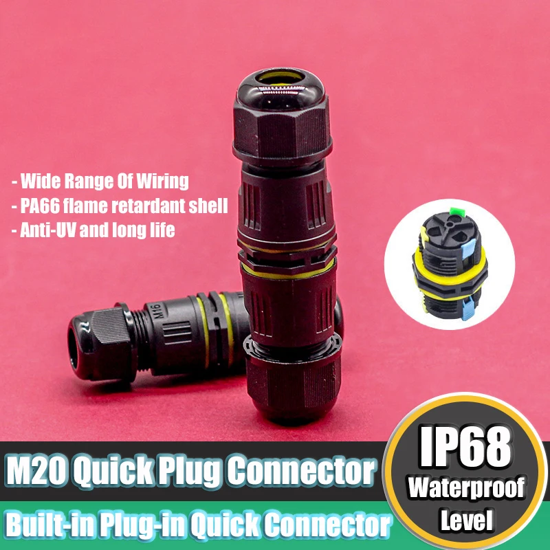 IP68-M20-Waterproof-Cable-Connector-2-3Pin-Screw-Wiring-Terminal-Wire ...