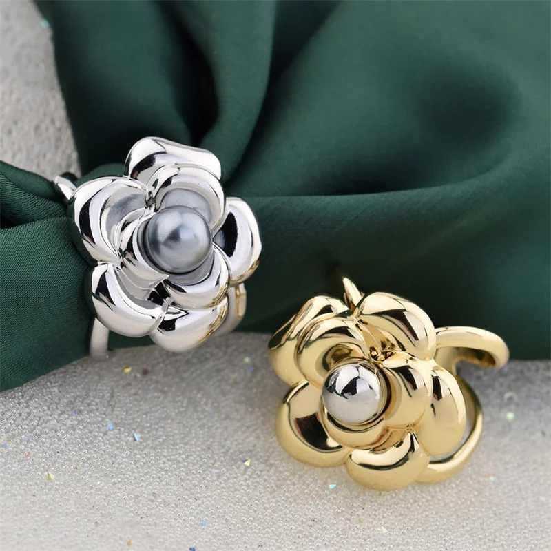 Vintage-Camellia-Brooches-Silk-Scarf-Buckle-Brooch-Women-Shawl-Ring ...