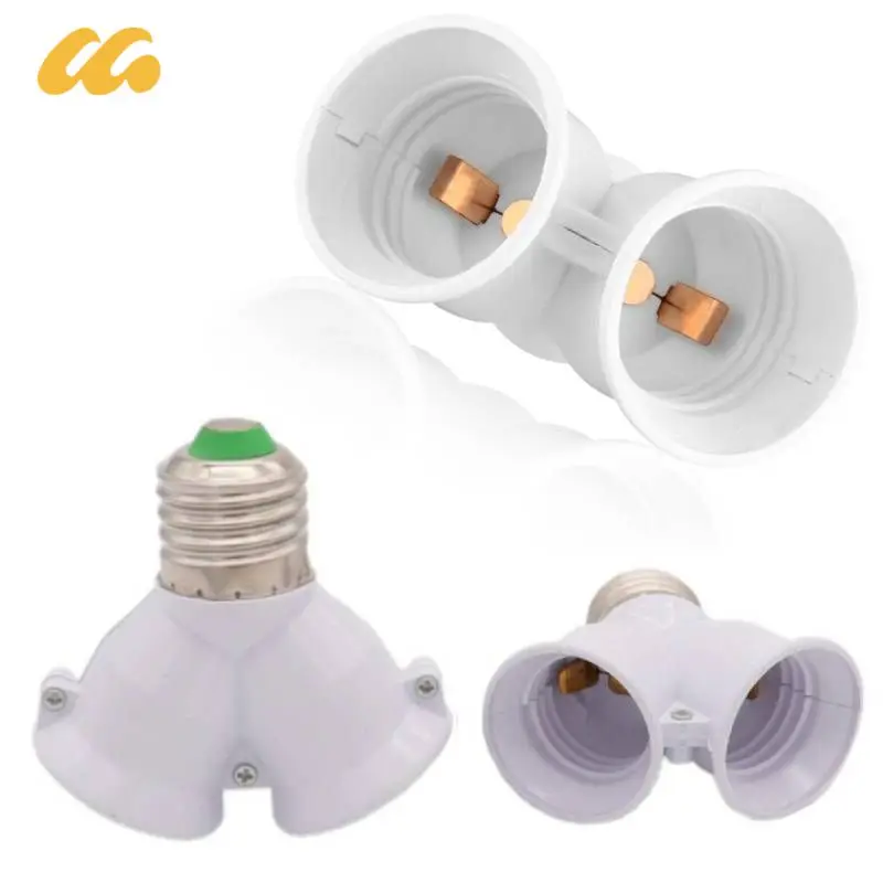 1PC-2-Em-1-Duplo-E27-Soquete-Base-Extender-Splitter-Converter-Plug ...