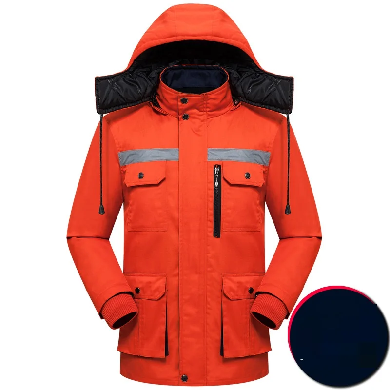 Winter-Work-Clothing-Multi-Pocket-Reflective-Safety-Working-Overcoat ...