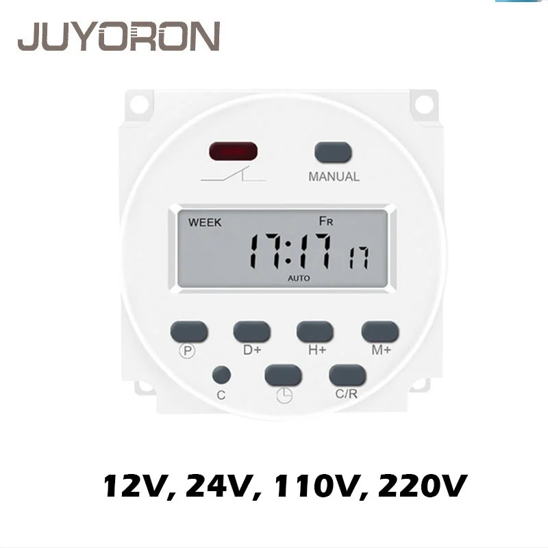 CN101A 5V 12V 24V 110V 220V Digital Timer Switch 7 Days Weekly ...