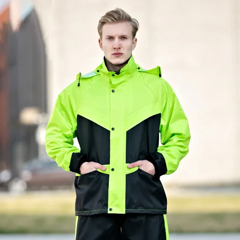 Motorcycle-Raincoat-Suit-Rainstorm-Prevention-Jacket-Pants-Camping ...