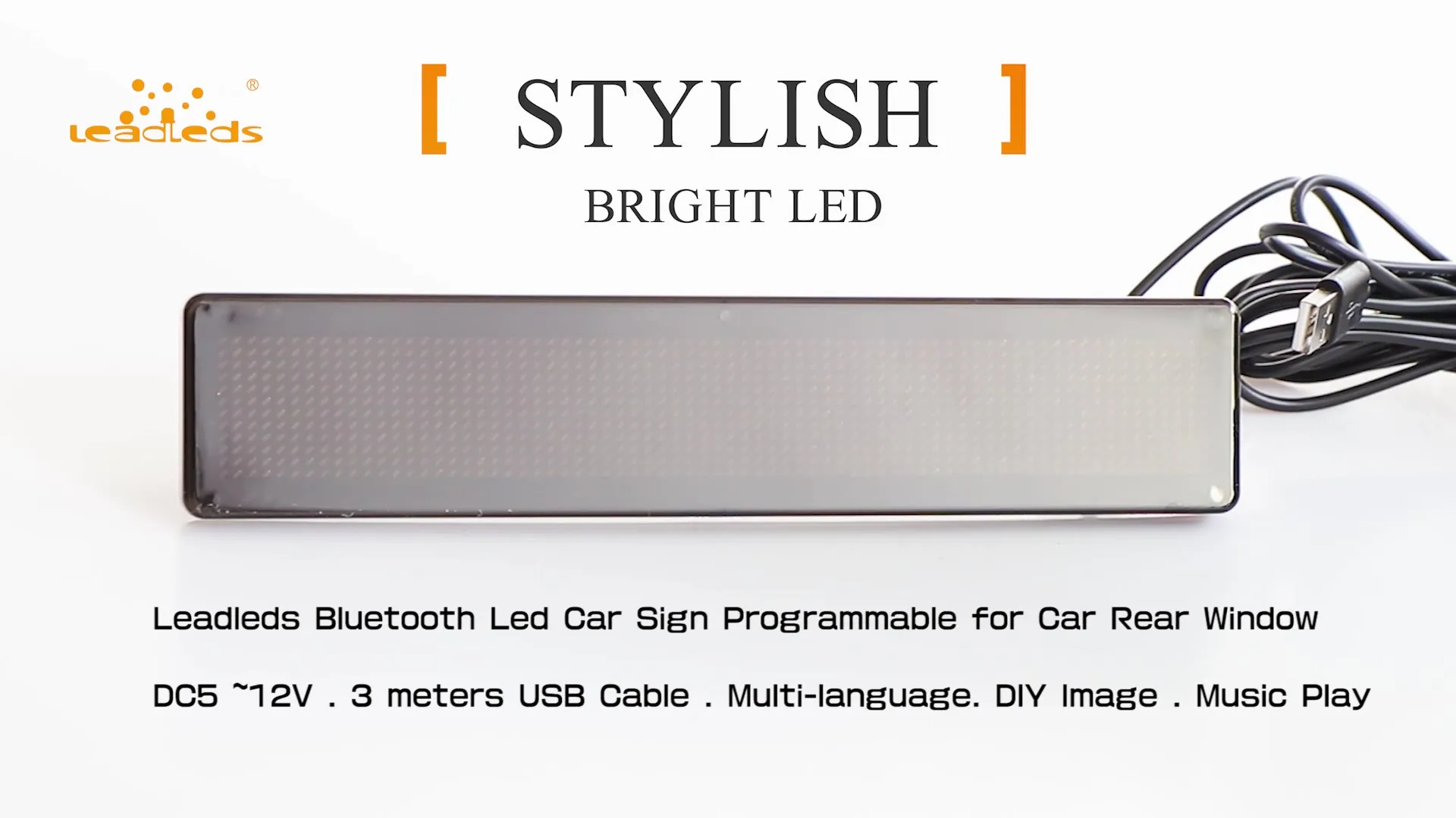 Led Display Leadleds DC 5V Full Color LED Car Sgn Smartphone ...