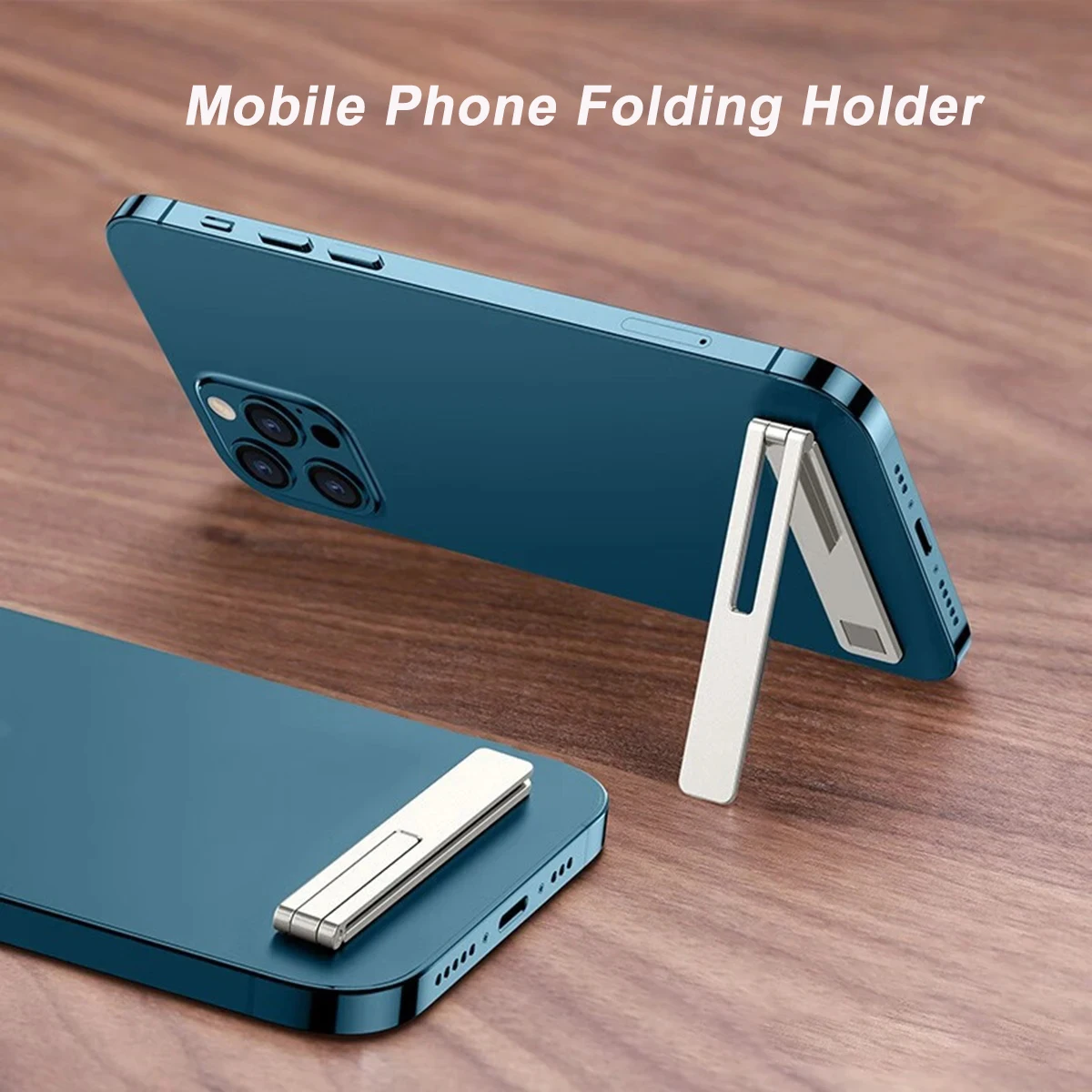 Ultra Thin Mini Metal Folding Mobile Phone Holder Invisible Back Stick ...