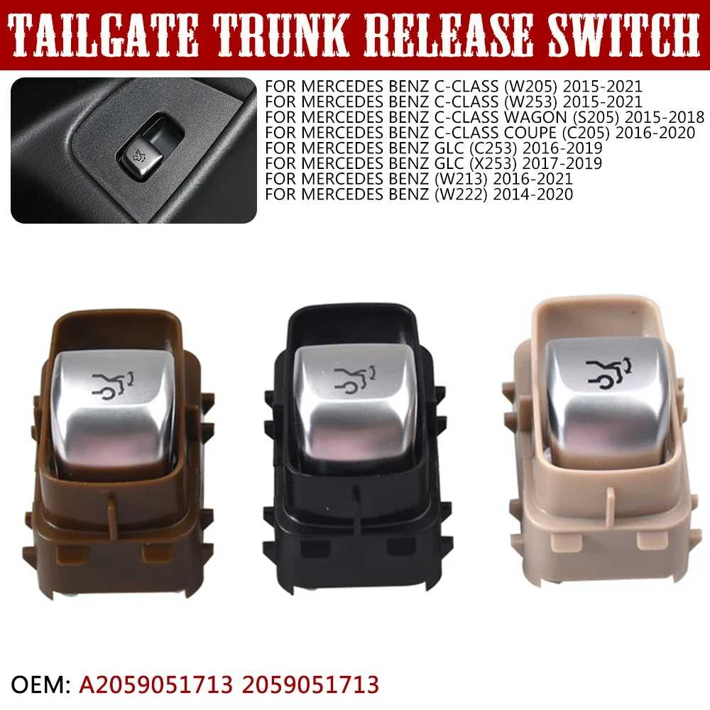 For Mercedes Benz C E GLC S Class Car Rear Trunk Release Switch Control ...