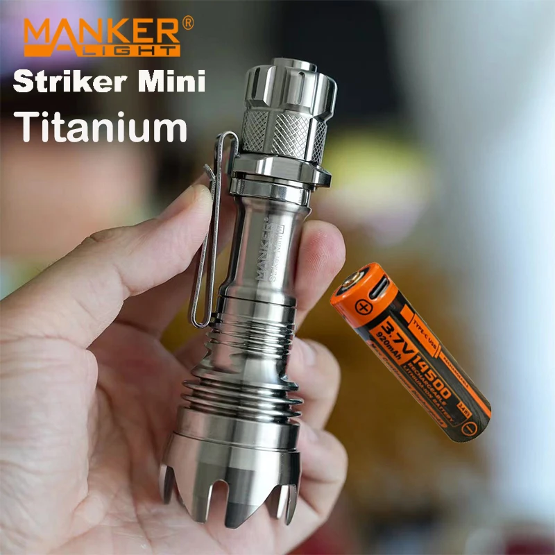 MANKER-Striker-Mini-Titanium-Pocket-EDC-Flashlight-Tactical-Flashlight ...