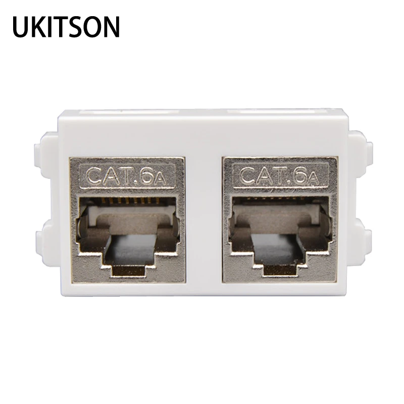 Shield Internet Plug Module | Rj45 Connector 2 Sockets - Female Cat6a ...