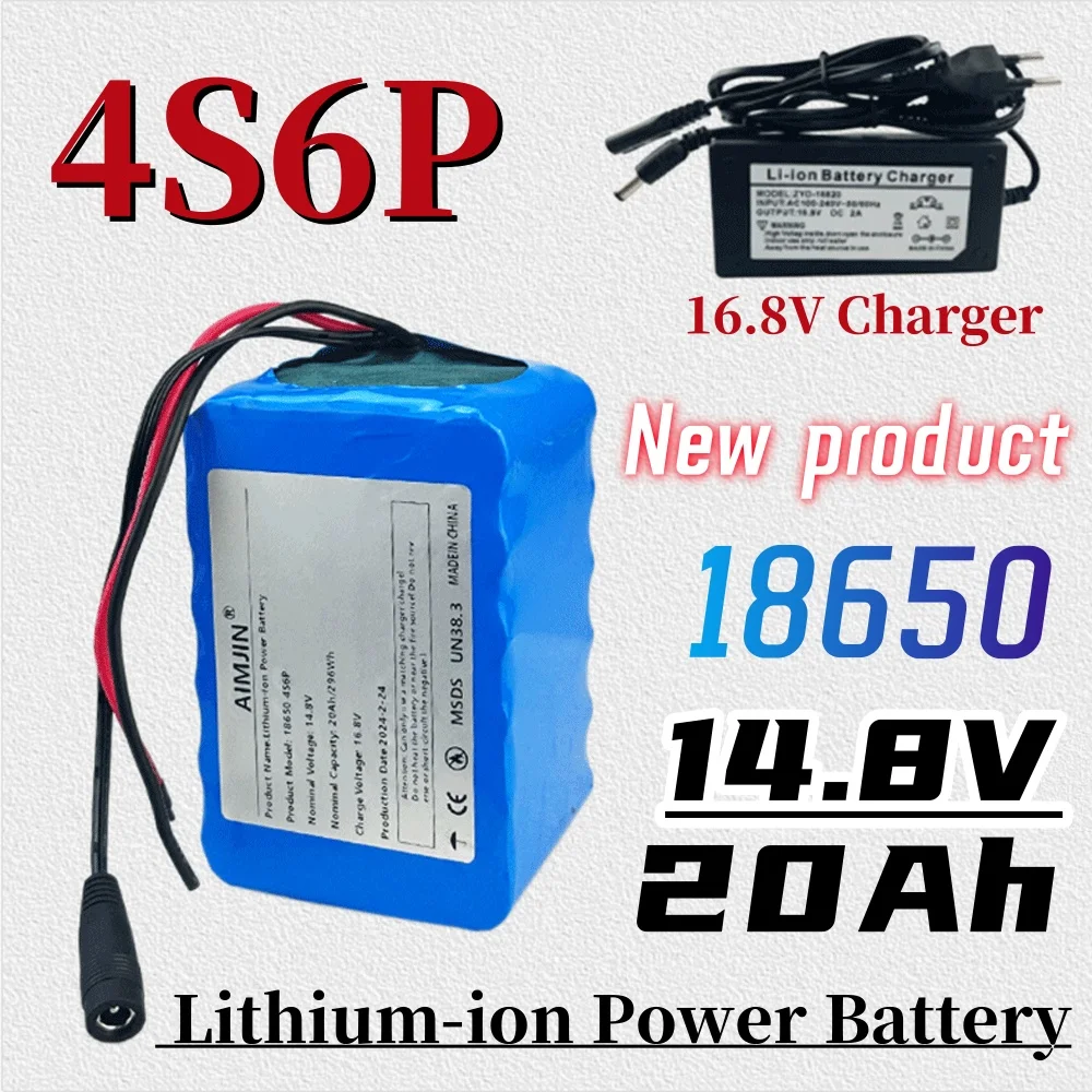 18650-4S6P-14-8V-20Ah-Li-Ion-Battery-Pack-Built-in-BMS-For-Night ...