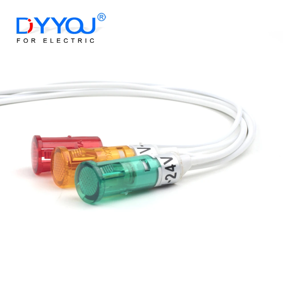 5PCS-10mm-Signal-Lamp-Panel-Mounting-Neon-Indicator-With-Wire-Guiding ...