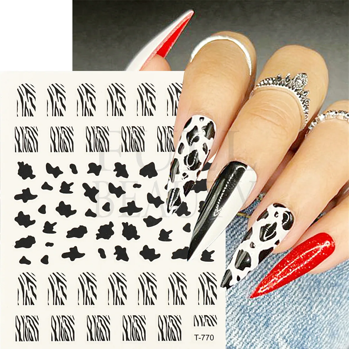 Cute Animal Print Acrylic Nail Designs