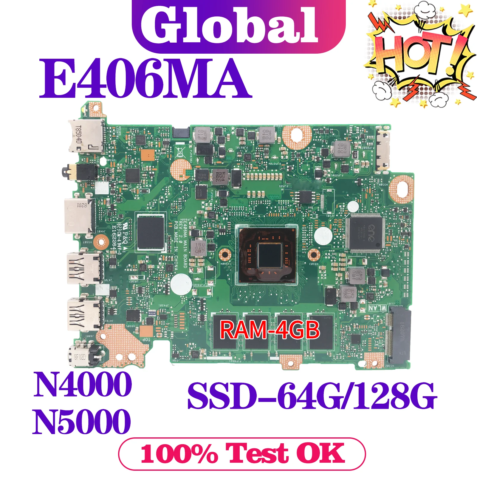 Laptop N500 Motherboard | E40 Laptop Motherboard | N4000 Motherboard | Motherboard N5000 ...