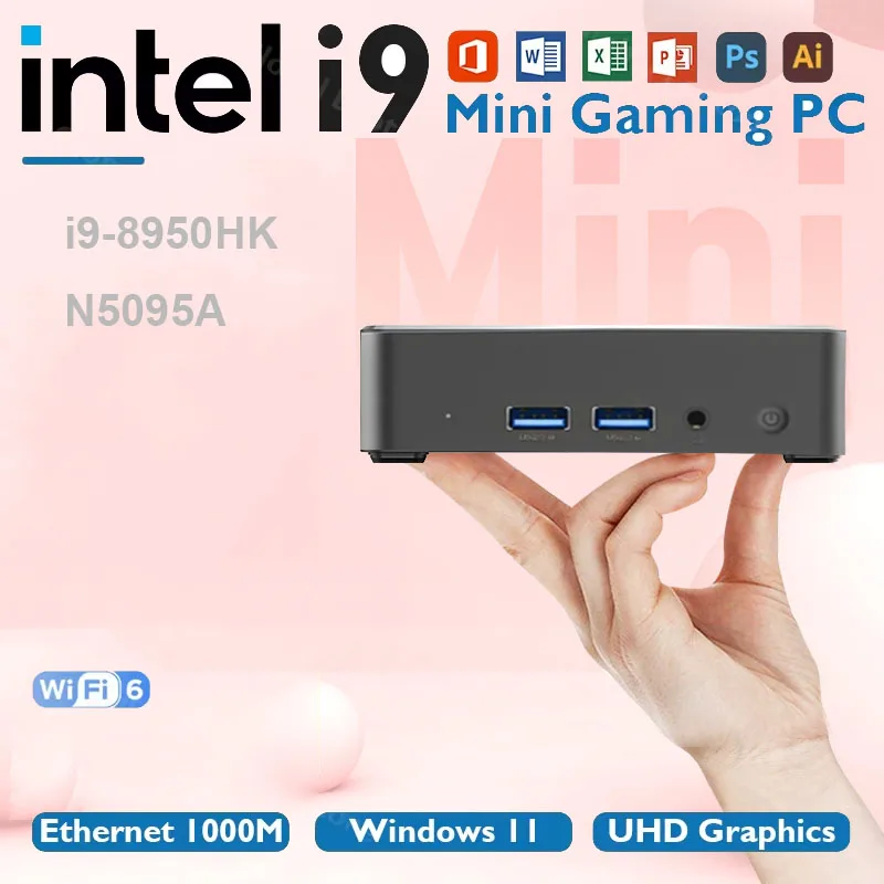 Gaming Mini Computer Intel i9 8950HK N5095A i9 12900H 4Cores 8Threads gaming-mini-computer-intel-i9-8950hk-n5095a-i9-12900h-4cores-8threads