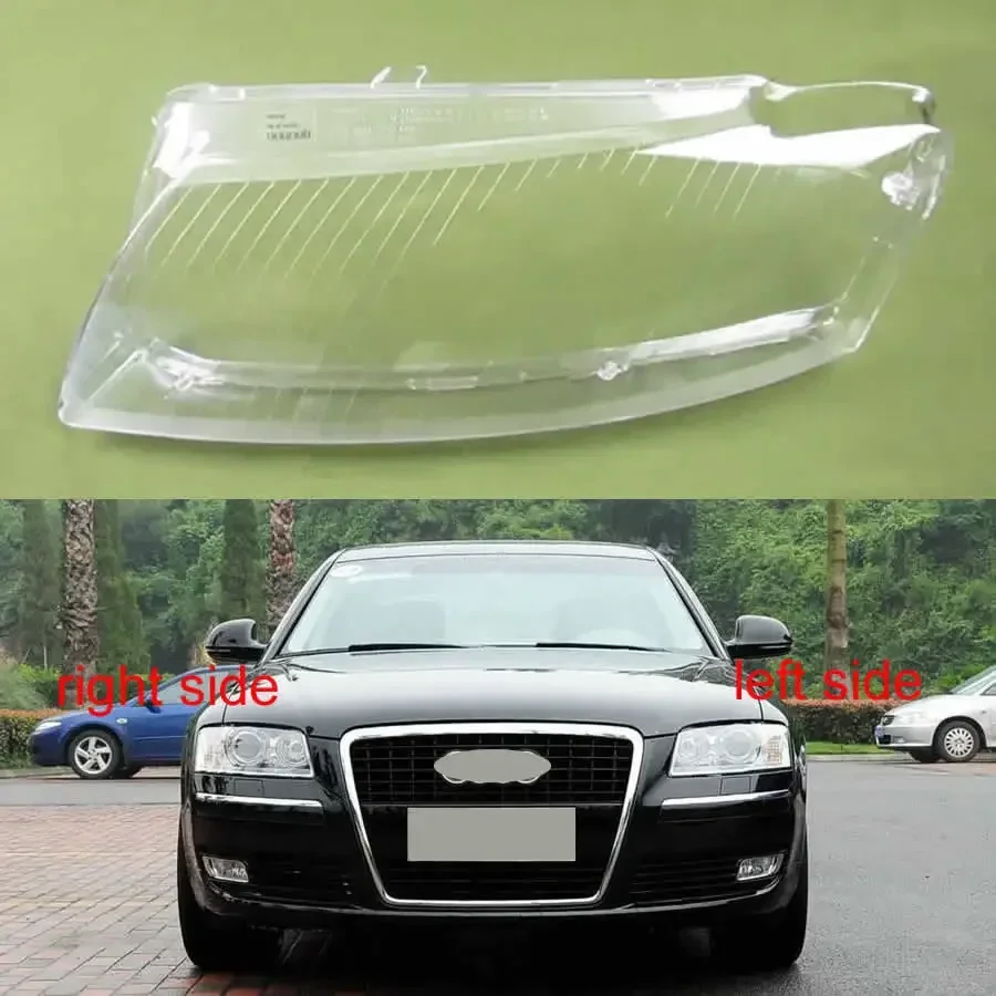 For-Audi-A8-D3-2005-2006-2007-2008-2009-Headlight-Transparent-Cover ...