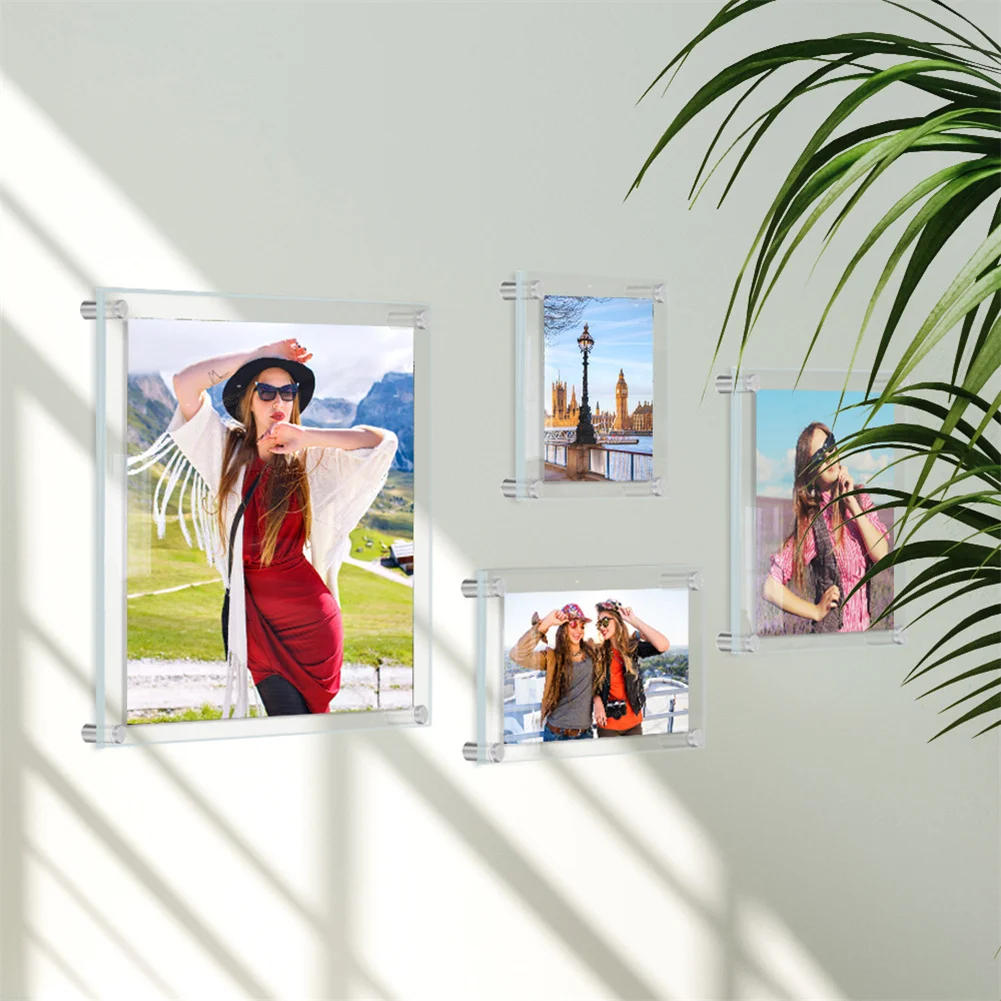 Wall-Transparent-Photo-Frame-Acrylic-Magnetic-Display-Frame-Poster-Display-Stand-For-Room-Desk ...