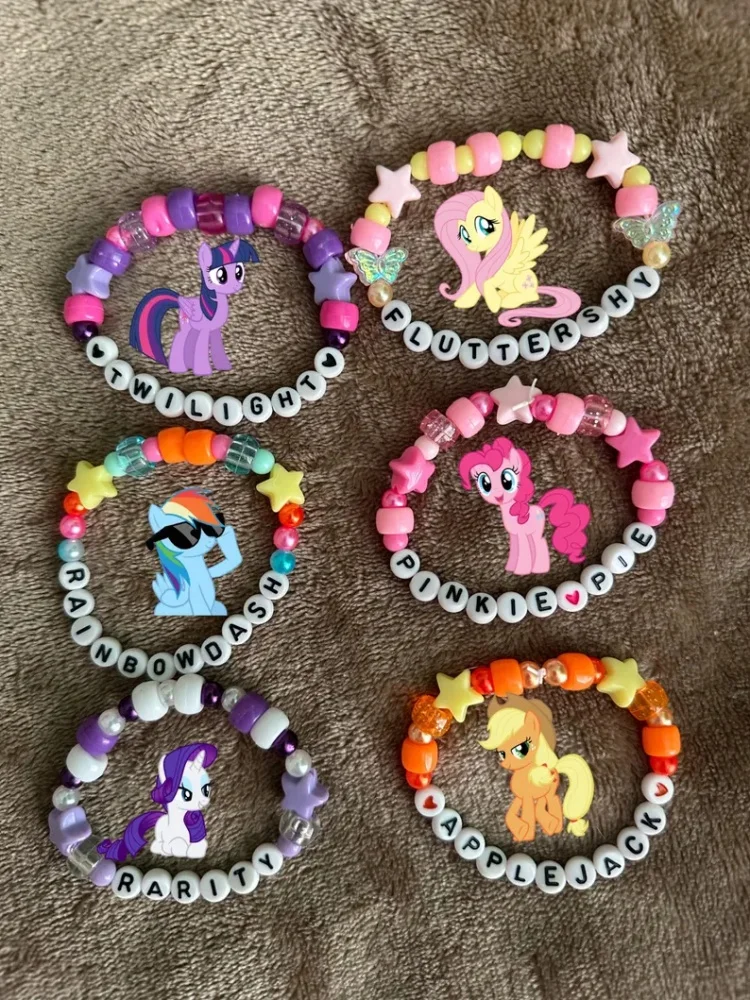 أساور مطرزة من MLP My Little Pony مستوحاة من Colorfu y2k - مثالية لمحبي ...