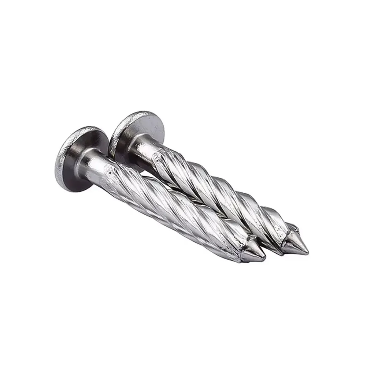 304-Stainless-Steel-Threaded-Cement-Nails-Large-Flat-Head-Expansion ...