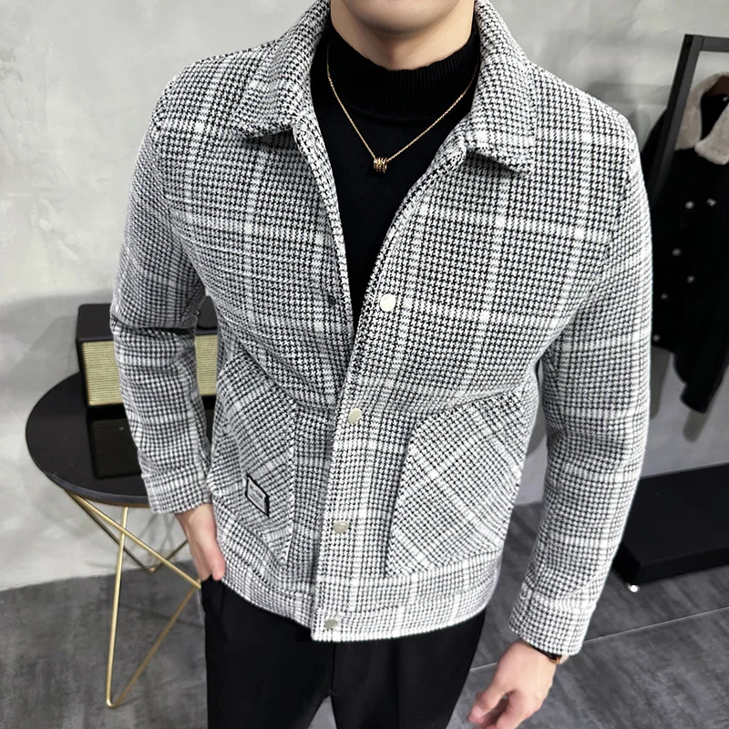 High-Quality-Autumn-Winter-Woolen-Jacket-for-Men-Short-Wool-Blends ...