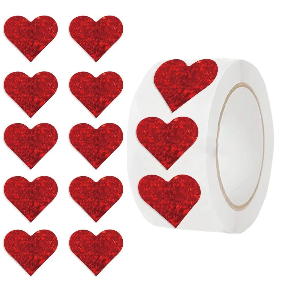 1000Pcs Heart Shaped Love Heart Stickers Paper 2.5cm Decorative Sticker ...